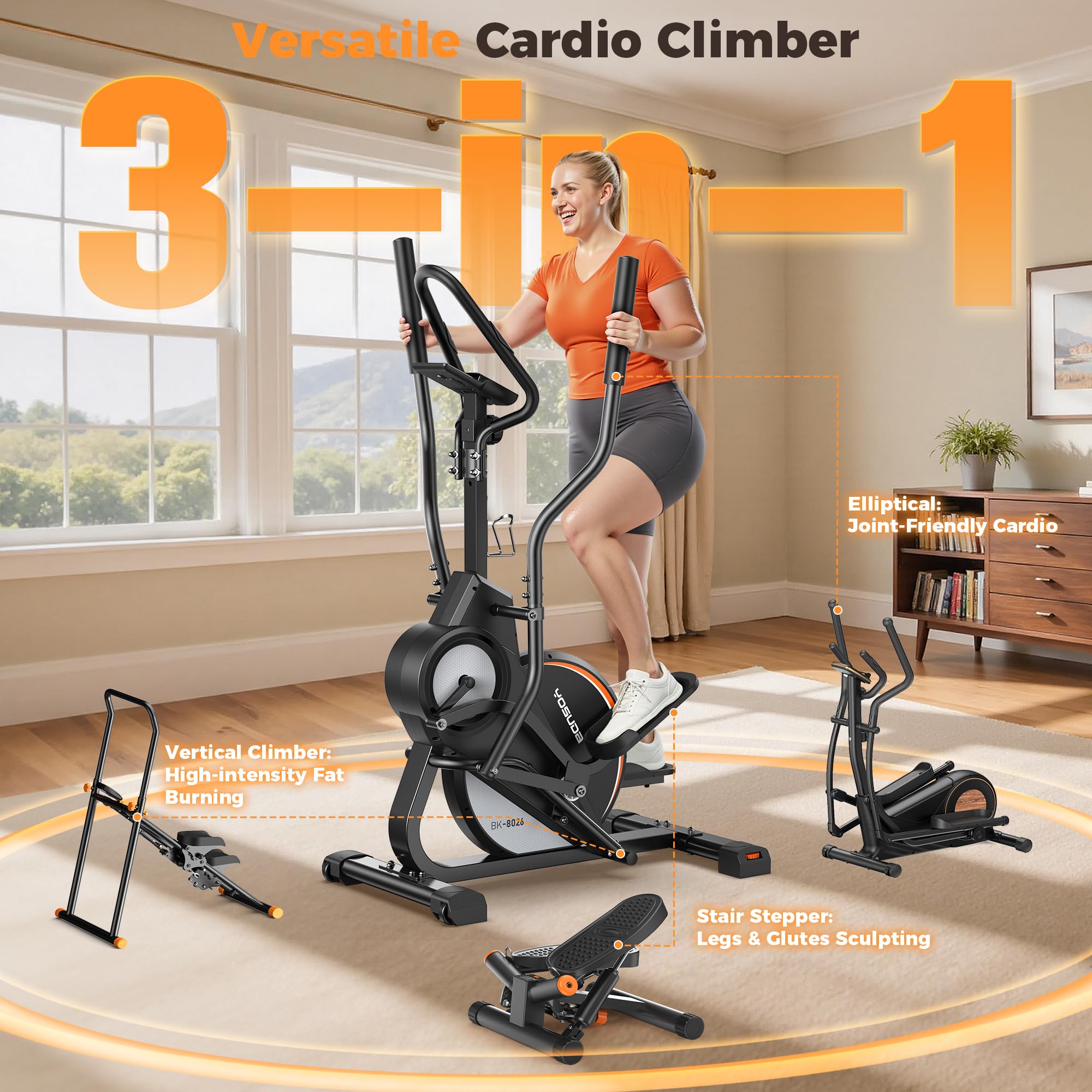 Mua YOSUDA Elliptical Exercise Machine, 3-in-1 (Elliptical + Cardio ...