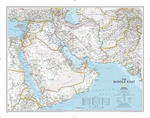 National Geographic: Middle East Classic Wall Map - Laminated (30.25 x ...