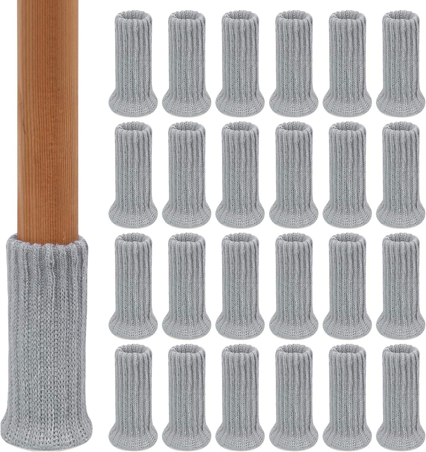 AIRUJIA Chair Leg Socks, 24PCS Knitted Elastic Furniture Socks Chair ...