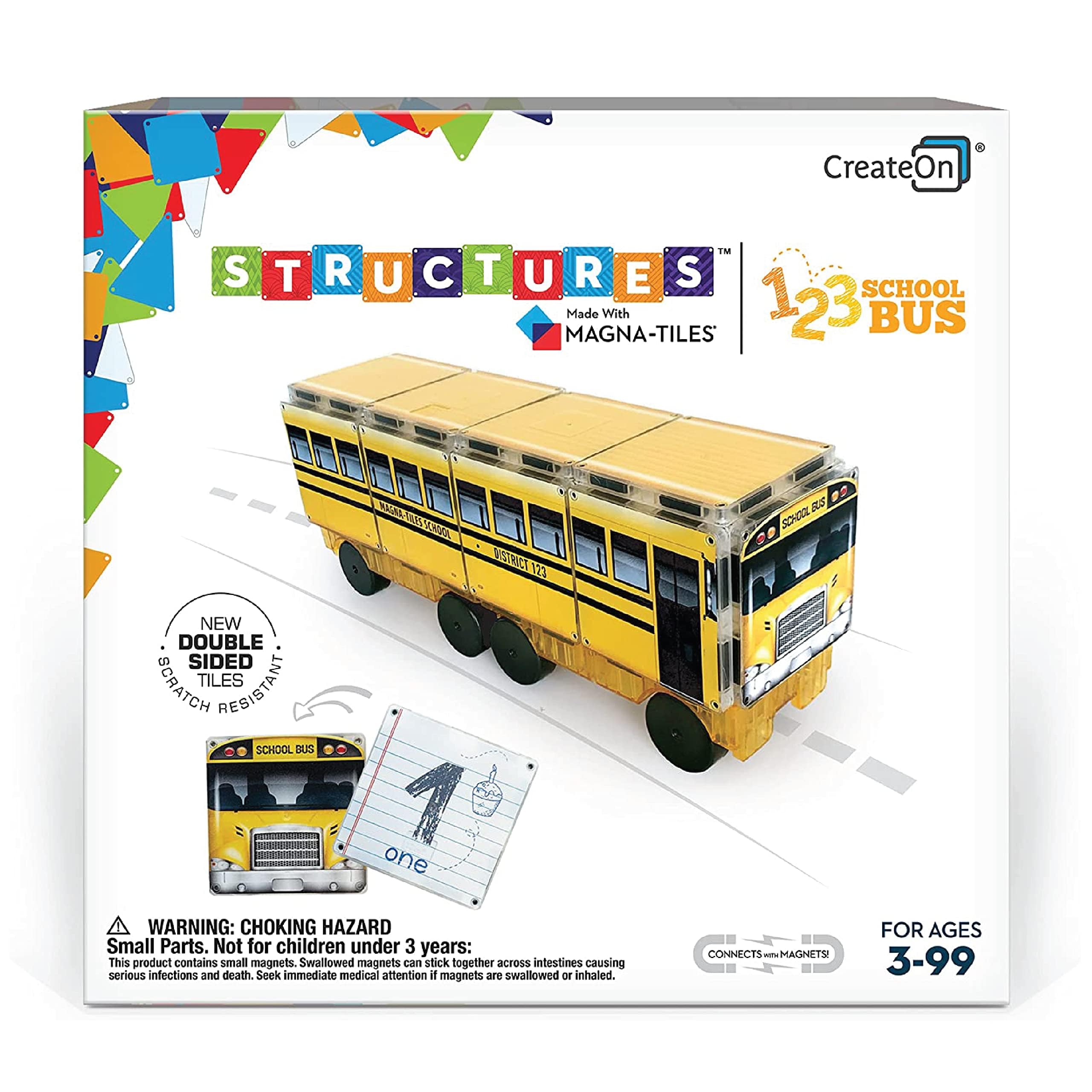 Mua Magna-Tiles Structure-Building Set for Kids, 123 School Bus Magnet ...