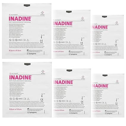 Inadine Iodine Non Adherent Anti-Bacterial Sterile Wound Injury ...