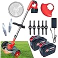 Amazon.com : Byczone 21V Battery Cordless Weed Wacker, Machine with 3 ...