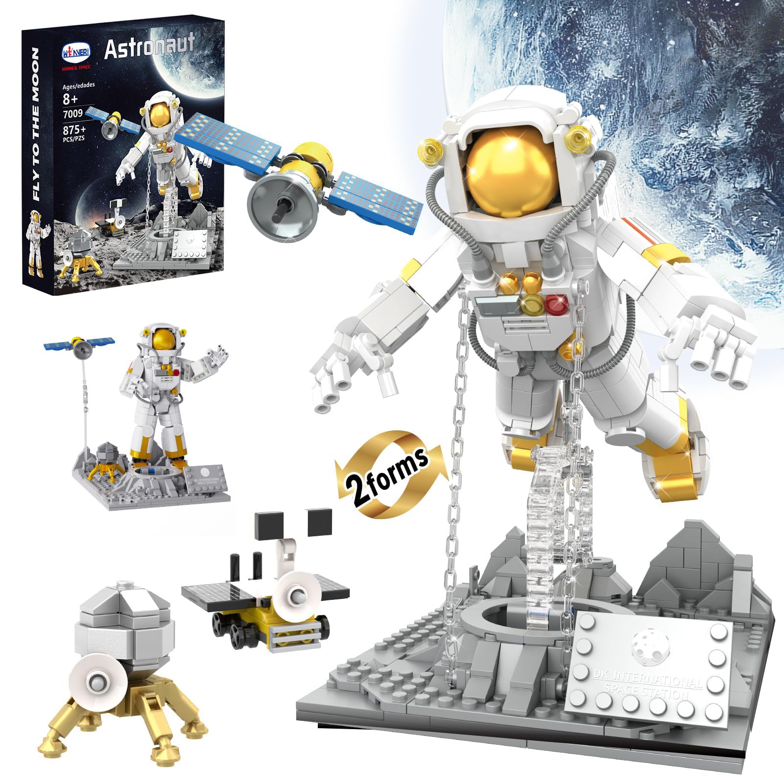 Space Astronaut Building Block Sets, Compatible with Lego Space Sets ...