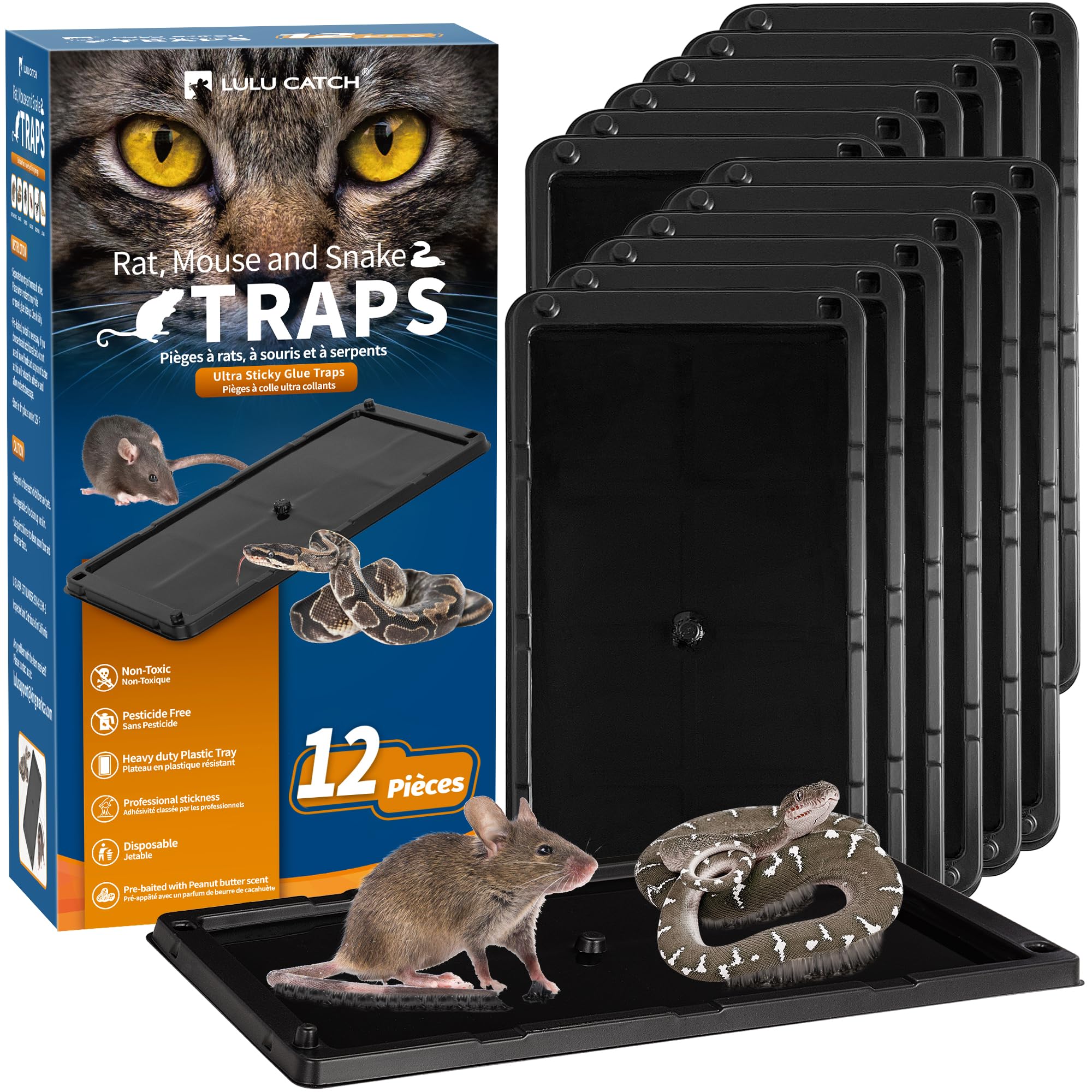 Mua LULUCATCH Sticky Mouse Traps, 12 Pack Large Gnat Traps, Pre-Baited ...
