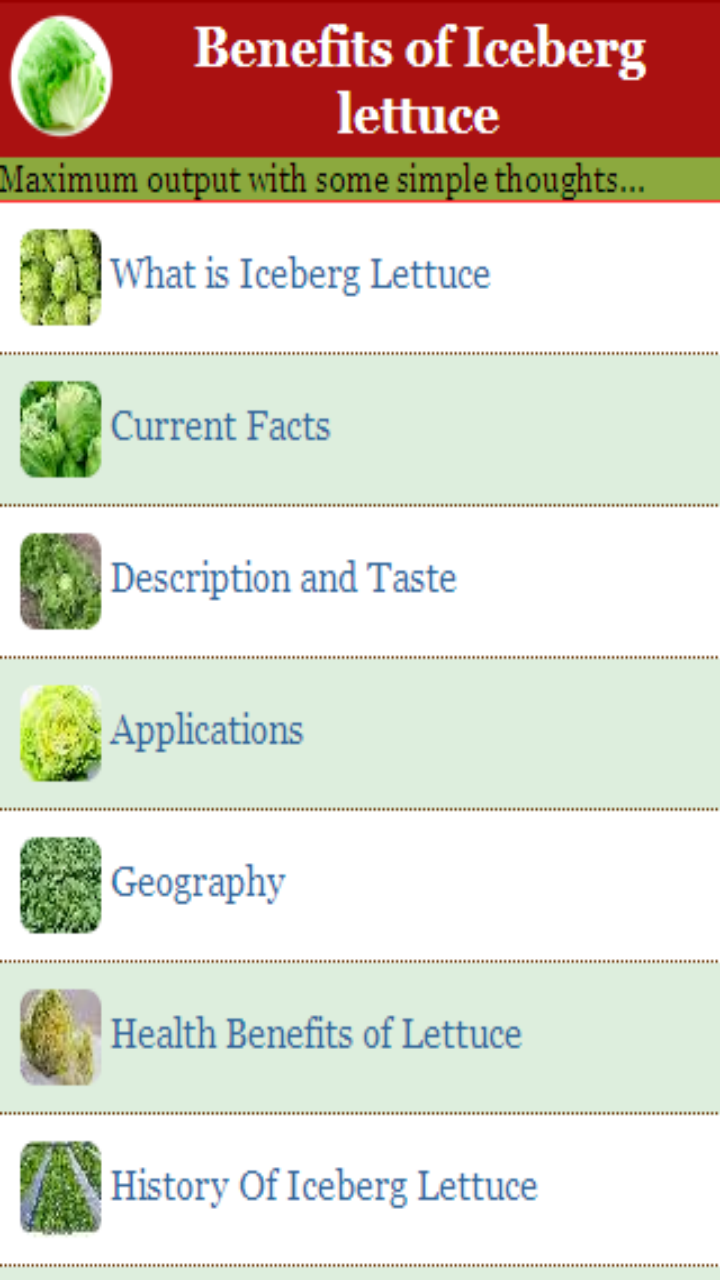 Amazon.com: Benefits of Iceberg lettuce: Appstore for Android