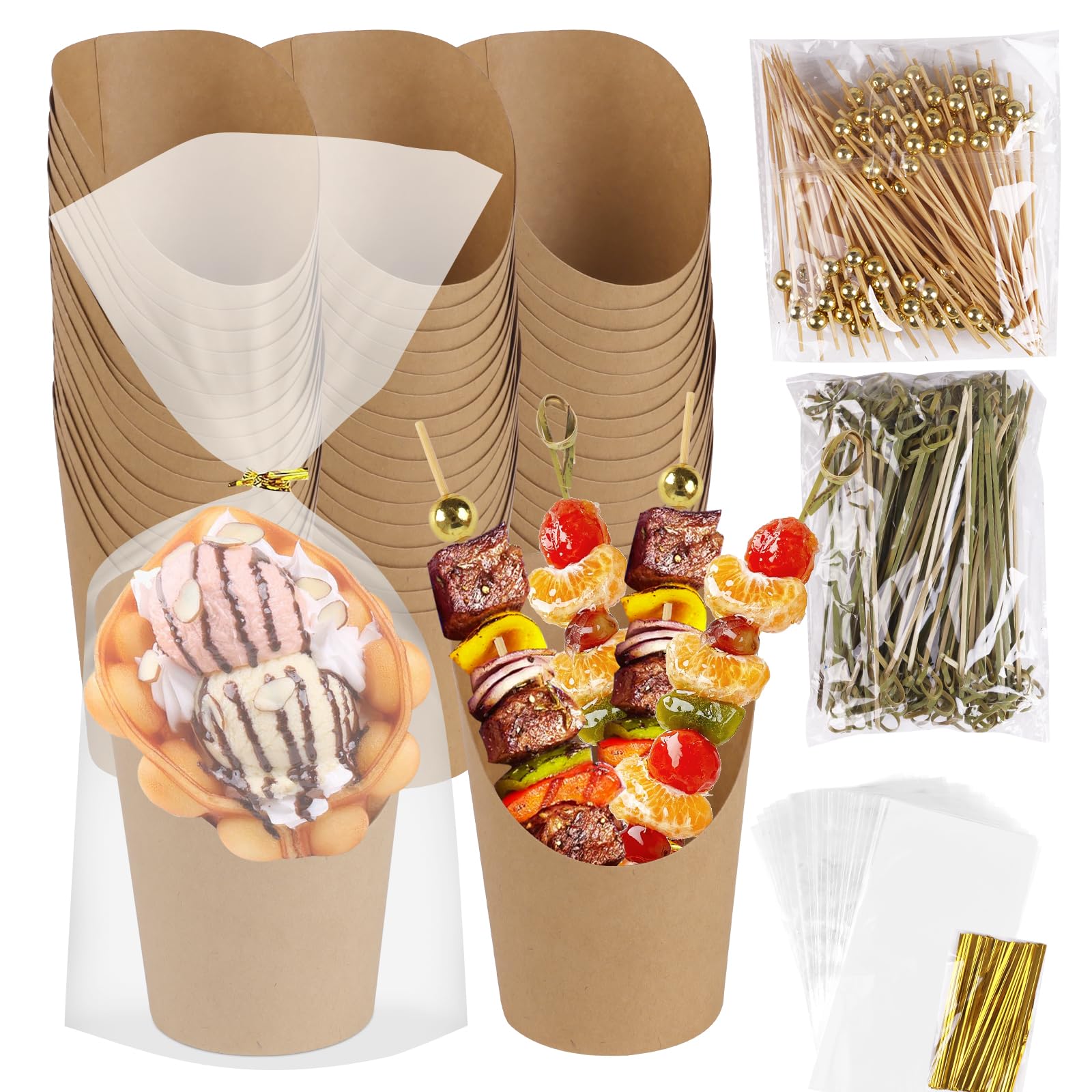 STEFORD 50 PCS Charcuterie Cups, 14 OZ Disposable Paper Appetizer Cups ...