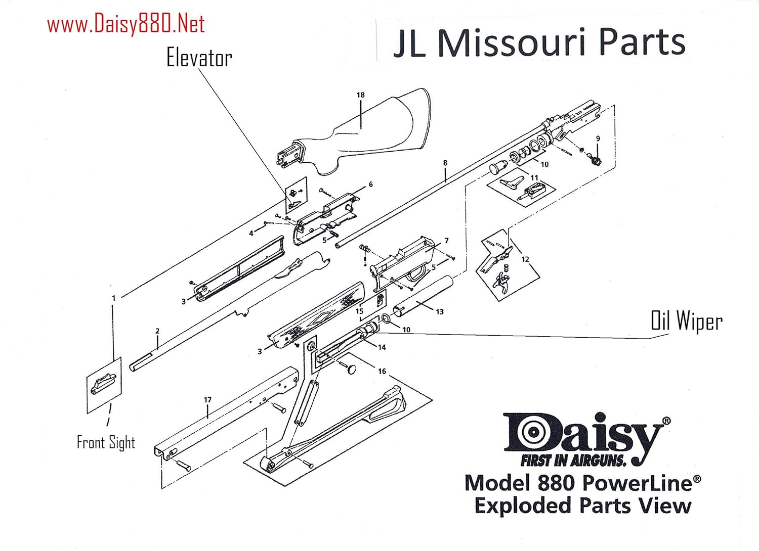 Daisy Model 881 Parts Diagram Powerline Rebuild