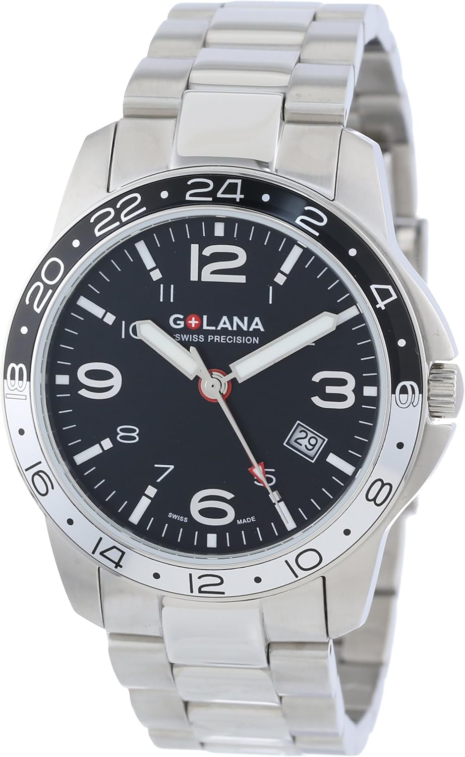 Golana Aero Pro Swiss Made Dual Time Zone Men's Watch AE300.2: Amazon ...