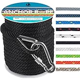 Amazon.com: Anchor Rope 50 Ft 3/8 in, Premium Solid MFP Braid Anchor Line with Heavy Duty 316 ...
