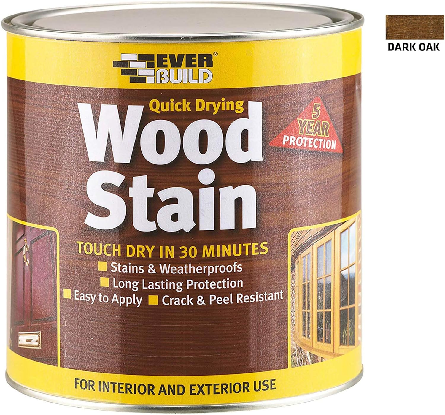 Everbuild Quick Drying Professional Solvent Free Satin Finish Wood ...
