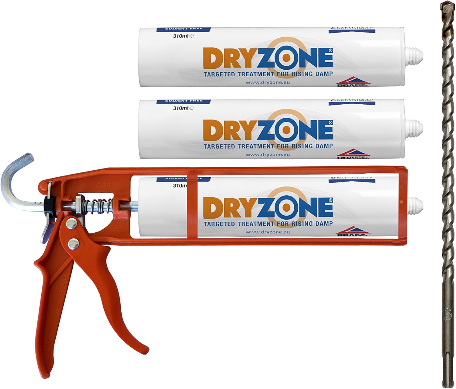 Dryzone Damp Proofing Kit: 3 x 310ml Damp Proofing Cream + Cox Mastic ...