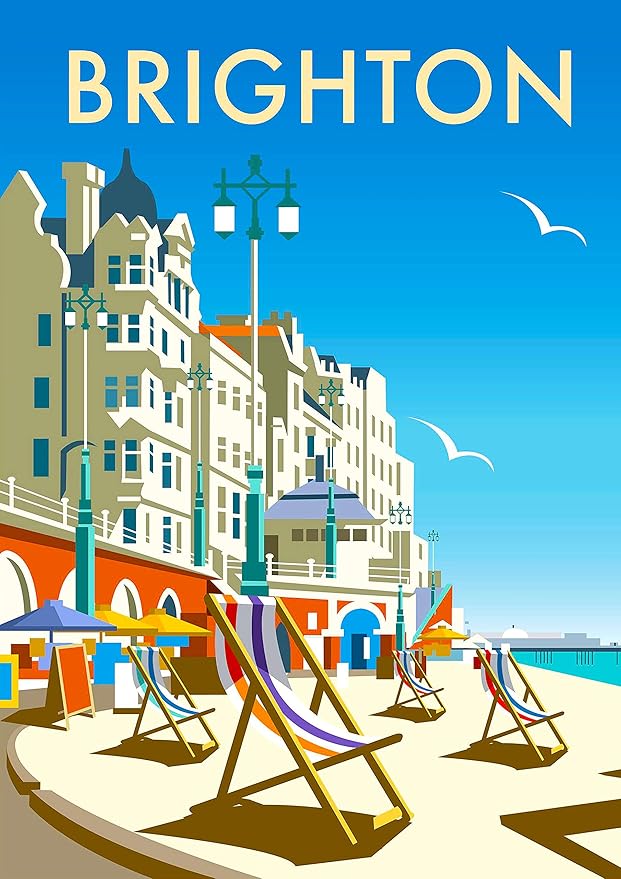 Reproduction"Brighton" Poster - 42cm x 59.4cm: Amazon.co.uk: Kitchen & Home