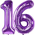 Amazon.com: KatchOn, Purple 16 Balloon Numbers - Giant, 40 Inch ...