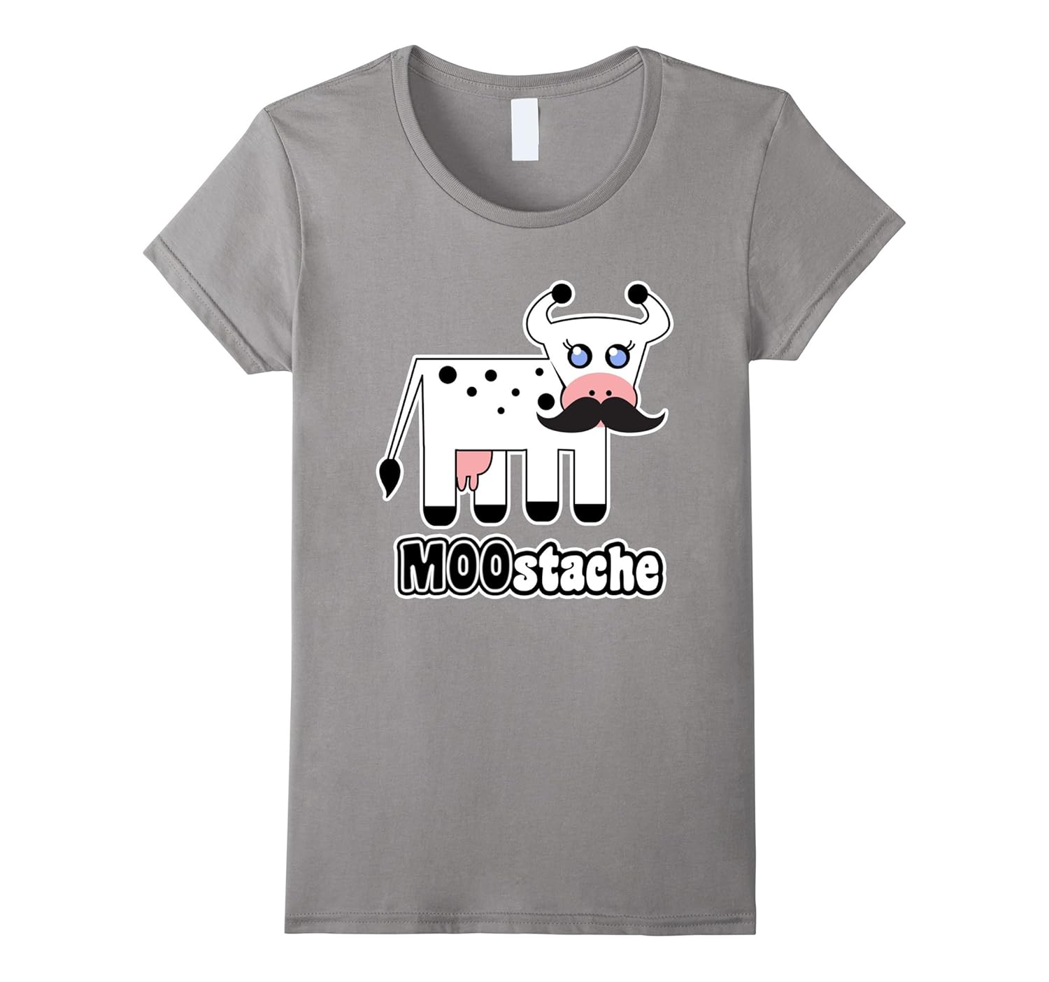 Funny MOOstache Cow WIth A Mustache T-Shirt-4LVS – 4loveshirt
