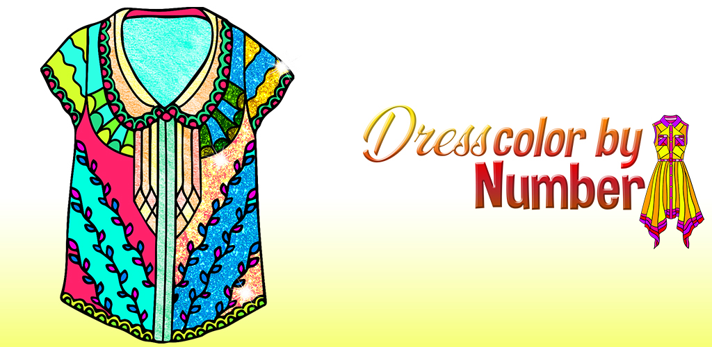 Dresses Color by Number - Girls Paint + Glitter + Crayon + Oil Paint ...