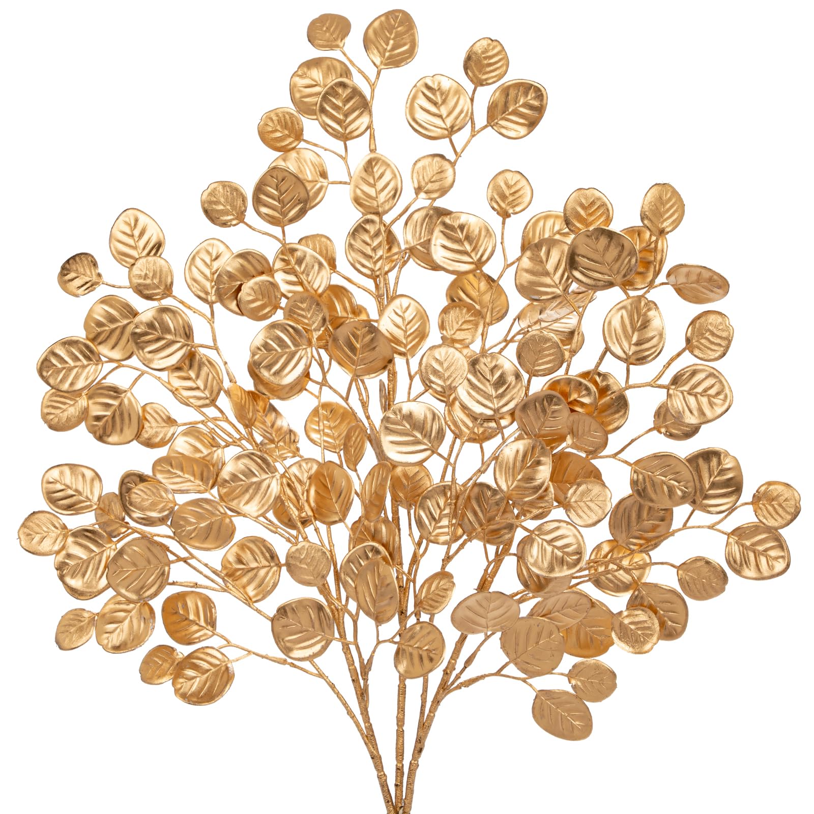 Hollyone 24.8” Christmas Tree Picks and Sprays 3Pcs Golden Artificial ...