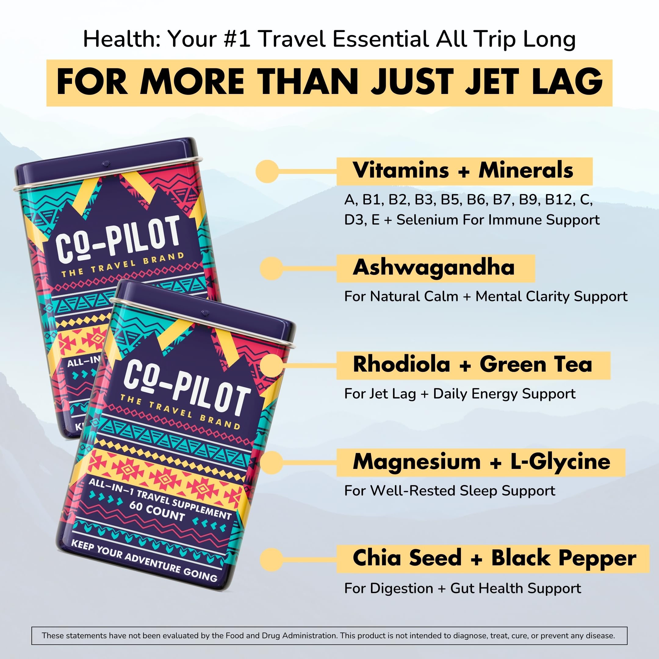 Mua Supplement: Jet Lag Prevention + Immunity, Energy, Digestion ...