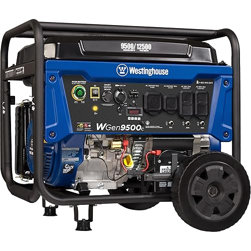 Westinghouse 12500 Peak Watt Home Backup Portable Generator, Remote ...