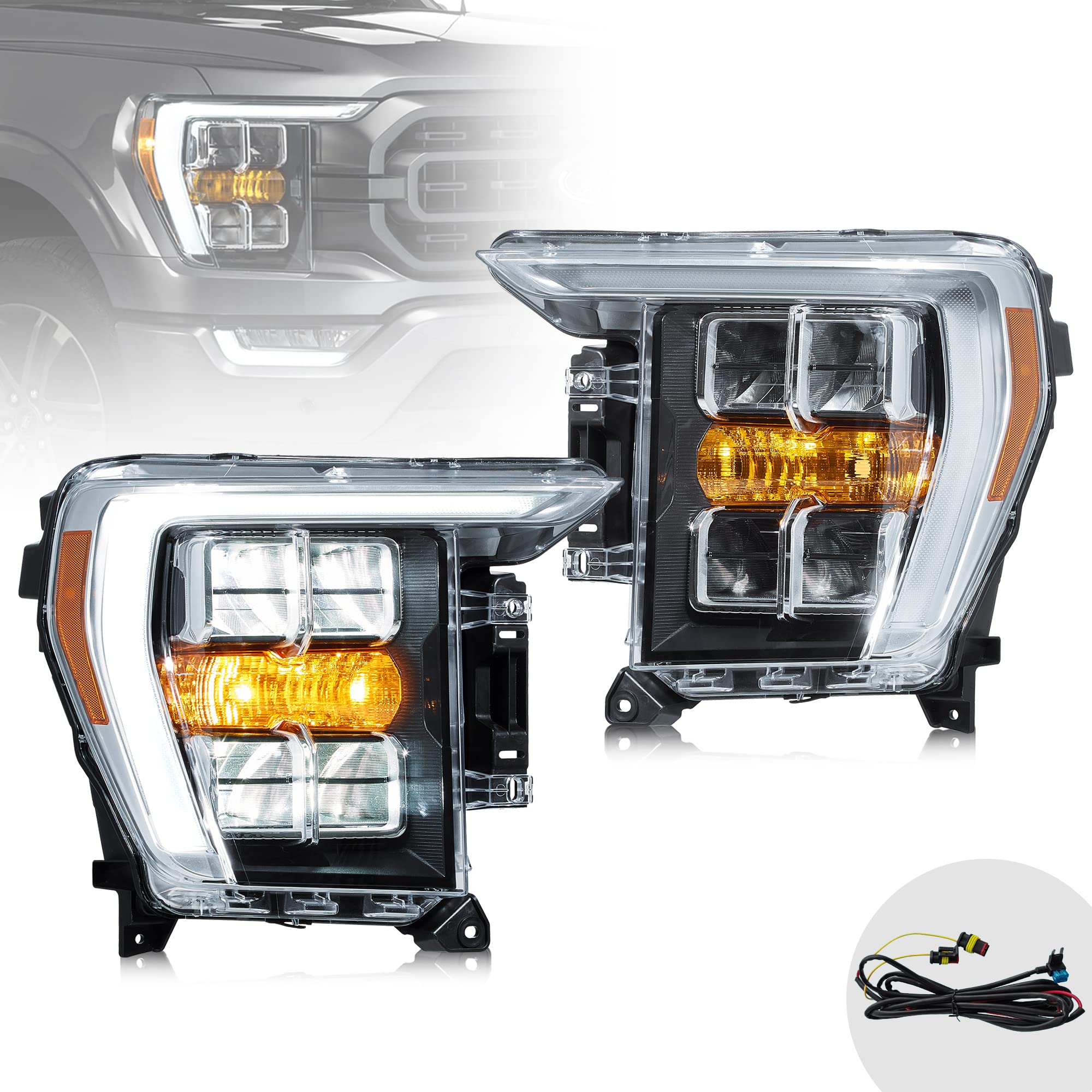 Mua VLAND LED Dual Beam Headlights Compatible with 14th Gen Ford F150 ...