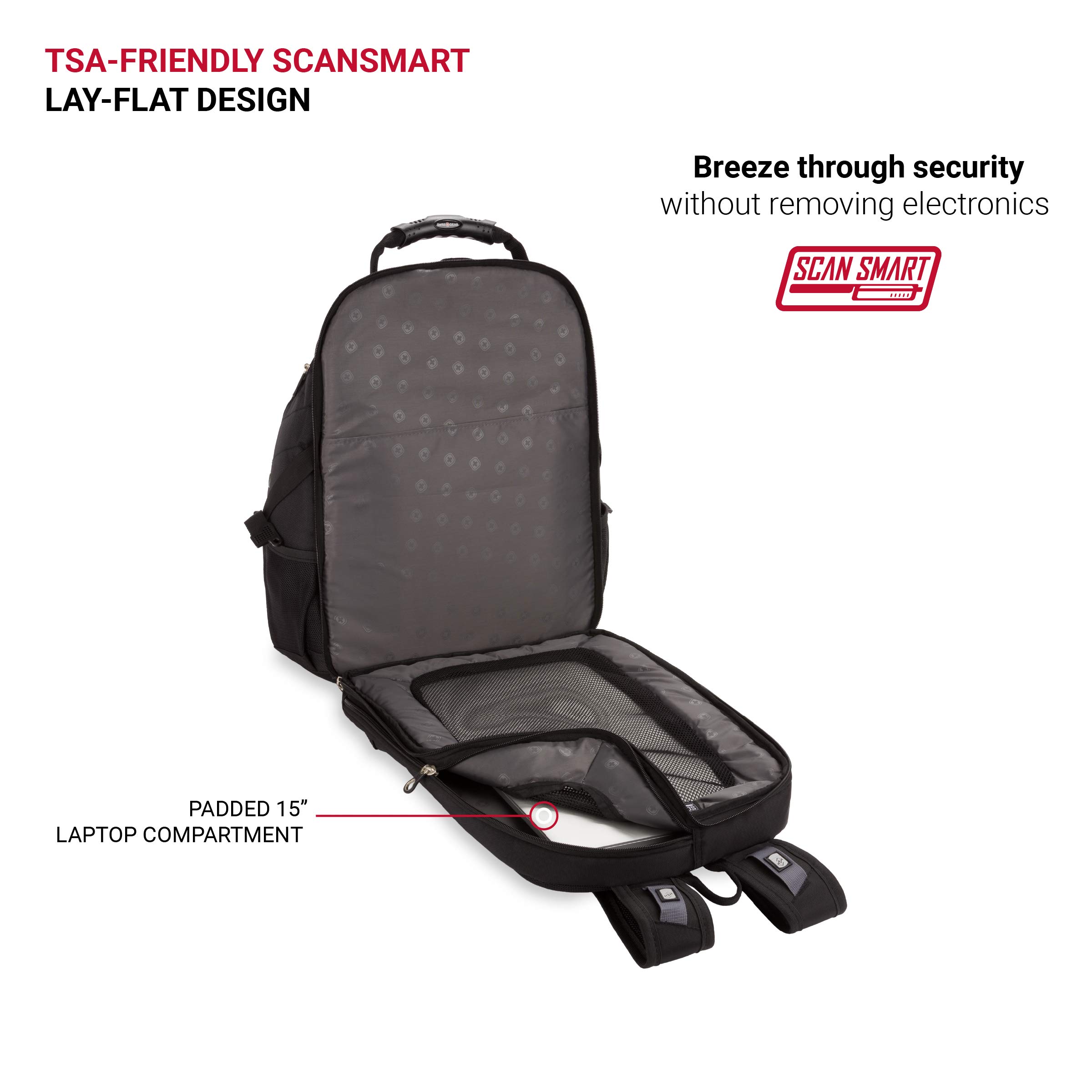Mua 1923 ScanSmart Laptop Backpack, Black/Silver, 17-Inch trên Amazon ...