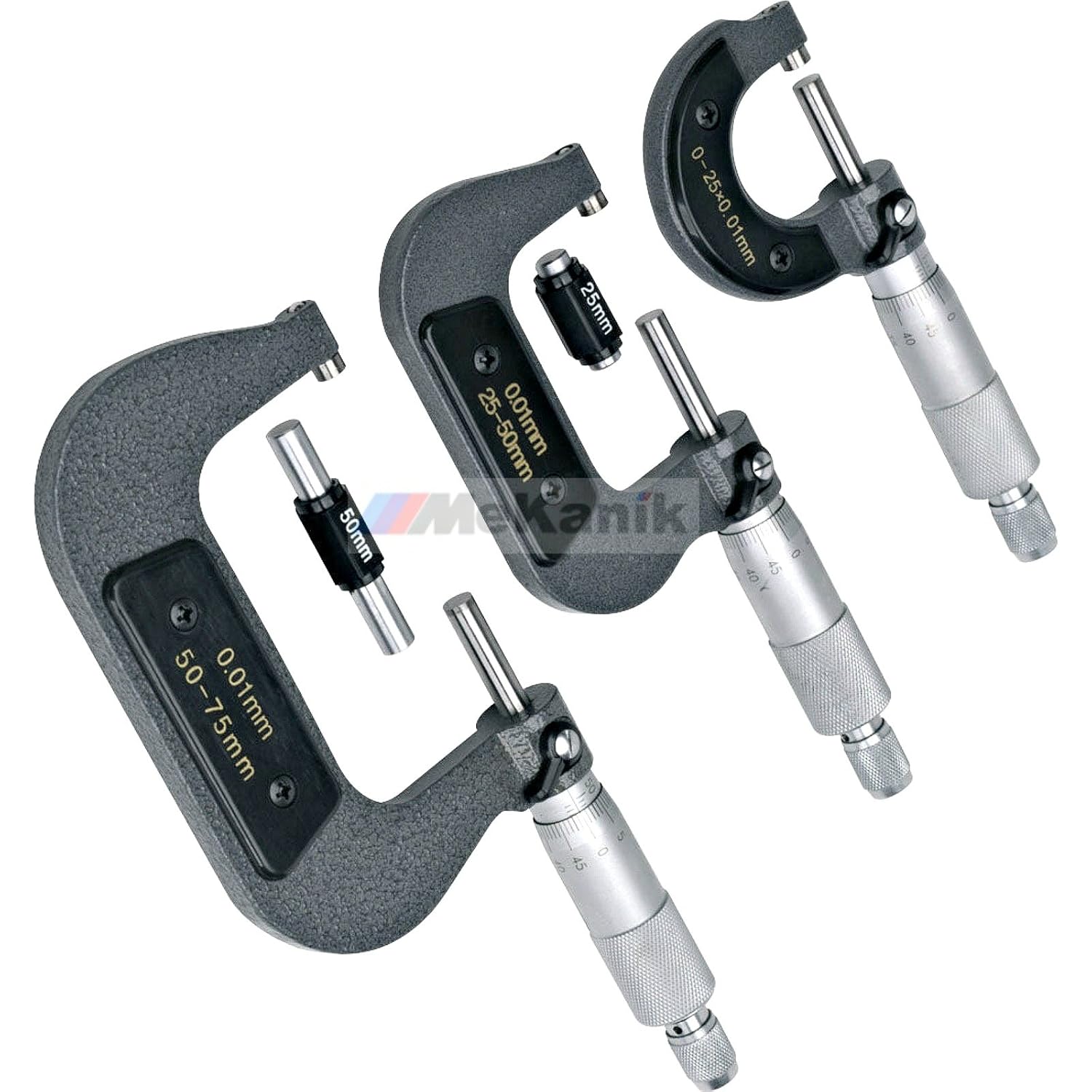 Good Quality 3 Pc External Adjustable Metric Micrometer Carbide Anvils ...