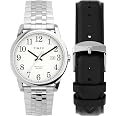 Amazon.com: Timex Men's Easy Reader Classic 38mm Watch - Silver-Tone ...
