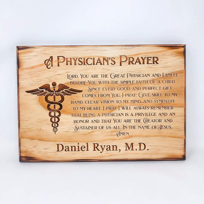 Amazon.com: Personalized Physician's Prayer Plaque | Physician Prayer ...