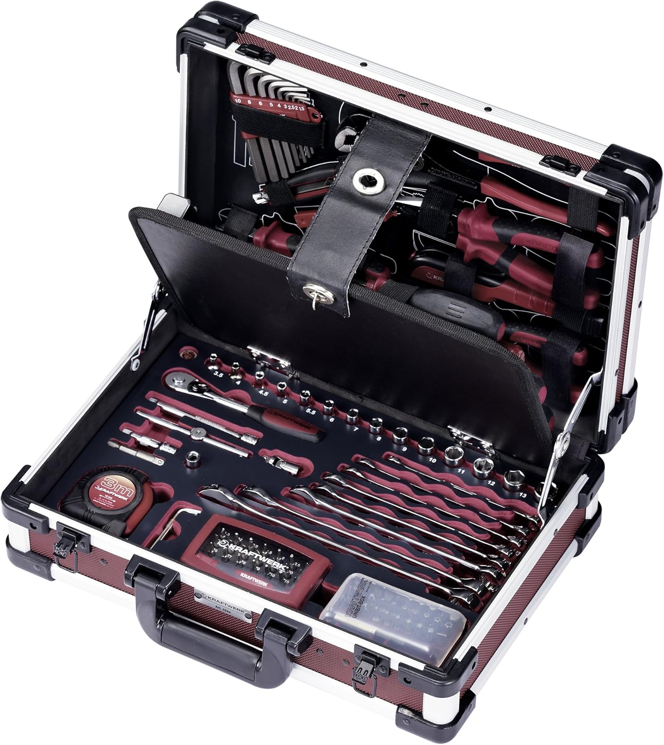 KRAFTWERK 3944 123-piece Professional Aluminium Tool Box KW, Power ...