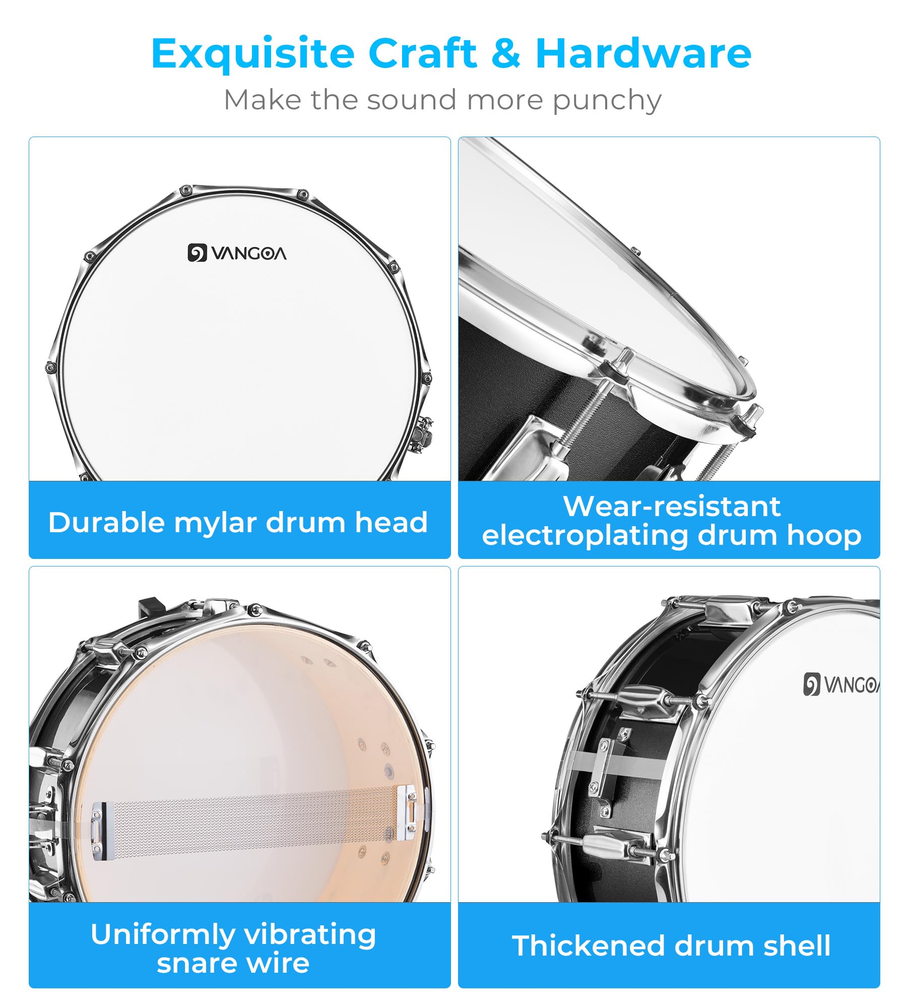 Mua Snare Drum Kit Beginners Students Marching Band Snare Drum Set with ...