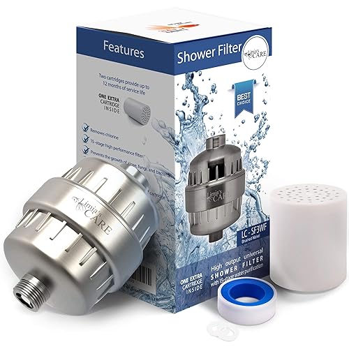 15-Stage Shower Filter - 2 Replaceable Filter Cartridges - Water Filter ...