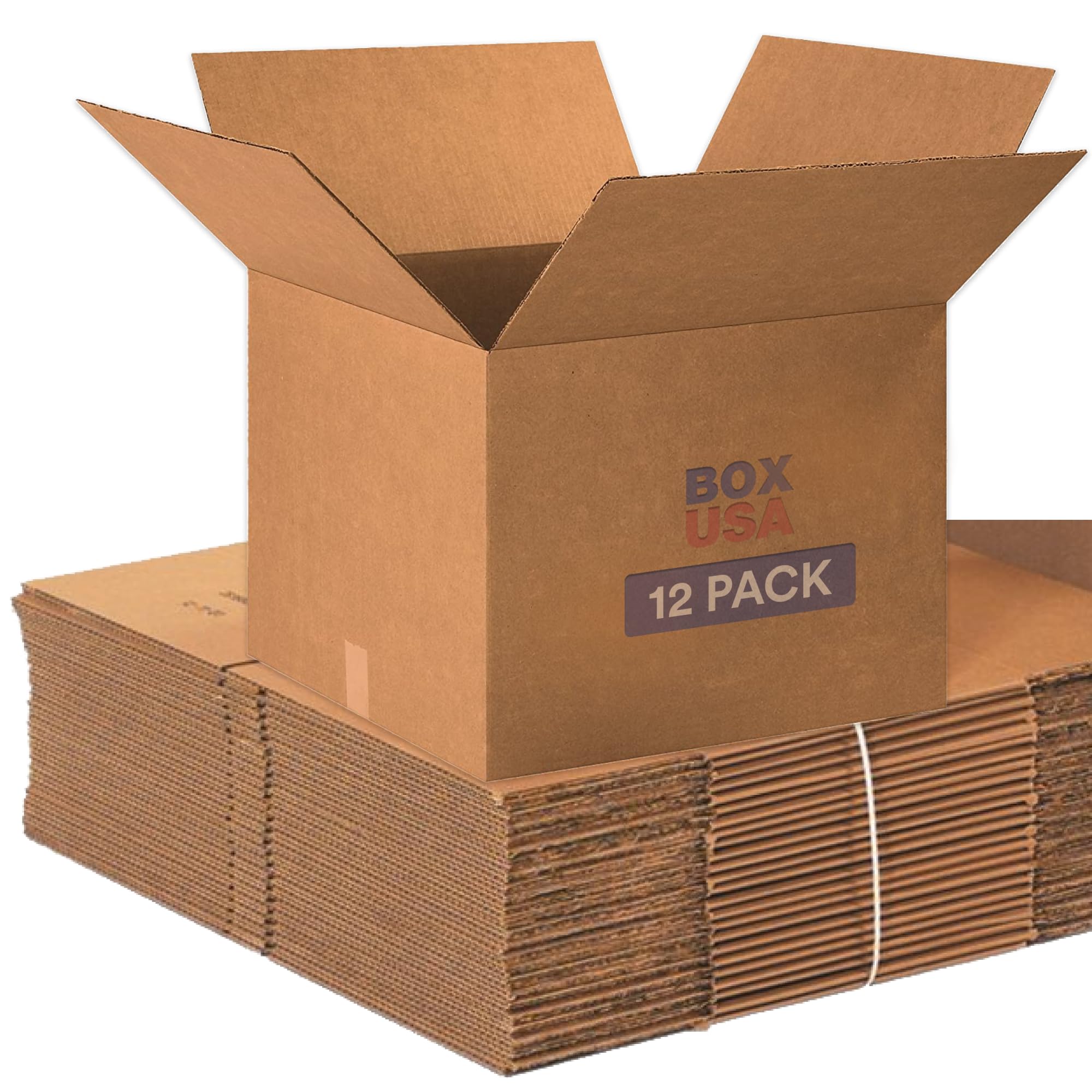 BOX USA Moving Boxes, Extra Large 20" x 20" x 15" (12 Pack), Corrugated ...