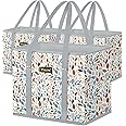 Amazon.com: BALEINE 3Pk Reusable Grocery Bags, Foldable Shopping Bags for Groceries with ...