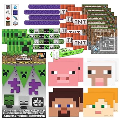 Buy Unique Minecraft Favors and Decorations Bundle | Kids Birthday ...