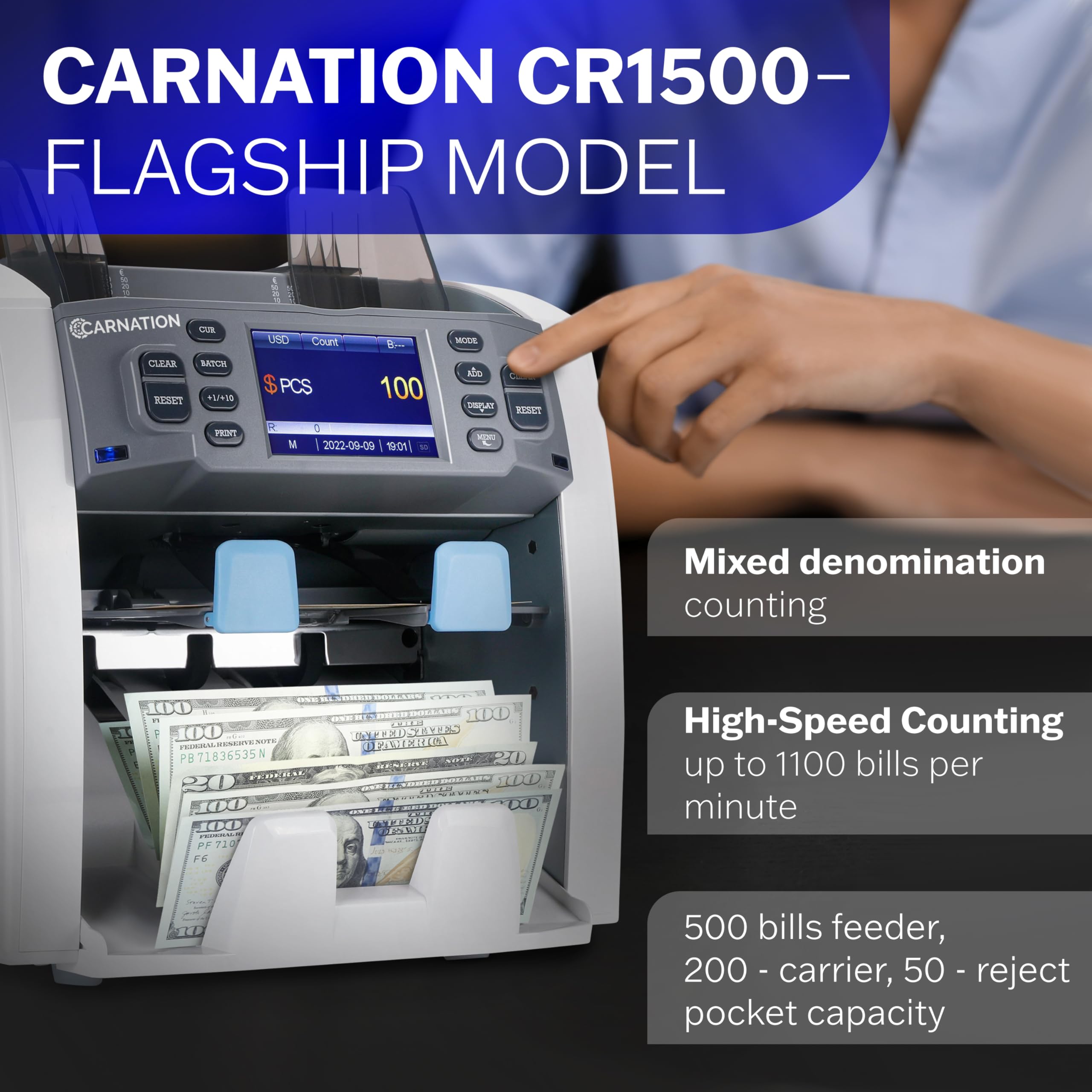 Mua CARNATION Multi-Currency Bill Counter and Sorter with Counterfeit ...