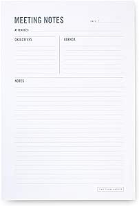 Amazon.com : Meeting Notes Notepad - Modern Meeting Notepad and Action ...