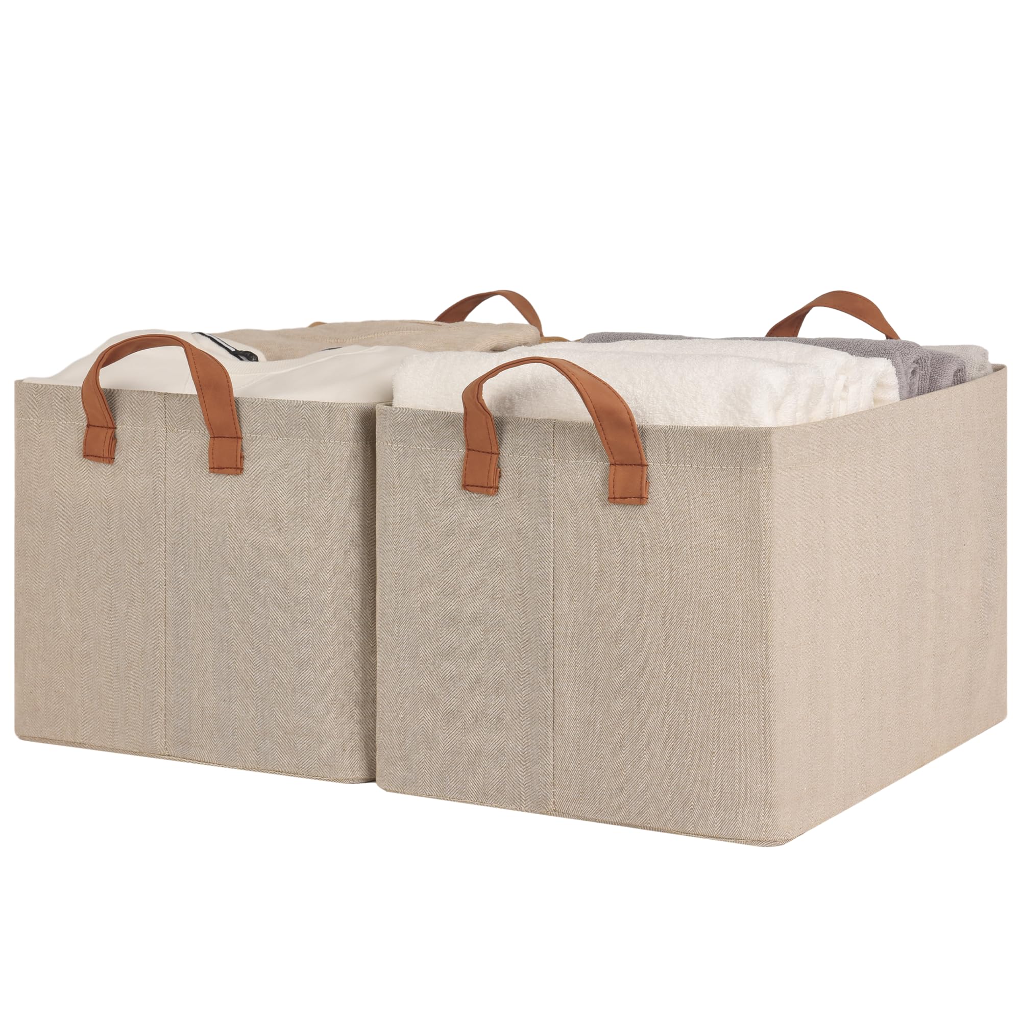 StorageWorks Storage Bins, Fabric Storage Bins for Shelves, Large ...