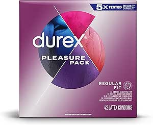 Amazon.com: Durex Pleasure Pack Assorted Condoms, Exciting Mix of Sensation and Stimulation ...