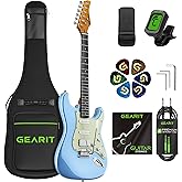 Amazon.com: GEARit Electric Guitar (Premium Ash Tonewood),Thinline Semi ...