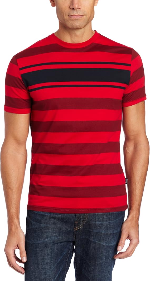 Amazon.com: Company 81 Men's Crew Neck Printed Tee, Red, Large: Clothing