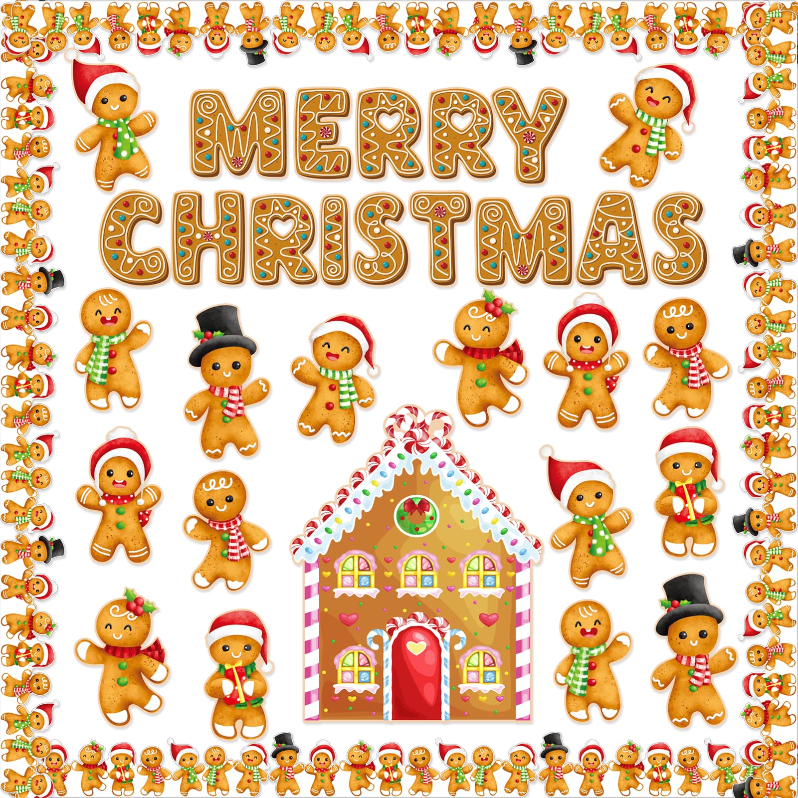 Christmas Gingerbread Bulletin Board Set Holiday Bulletin Board ...