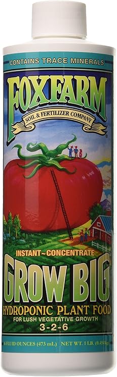 Amazon.com : Fox Farm FX14094 Grow Big Hydro Liquid Concentrate, 1 Pint ...