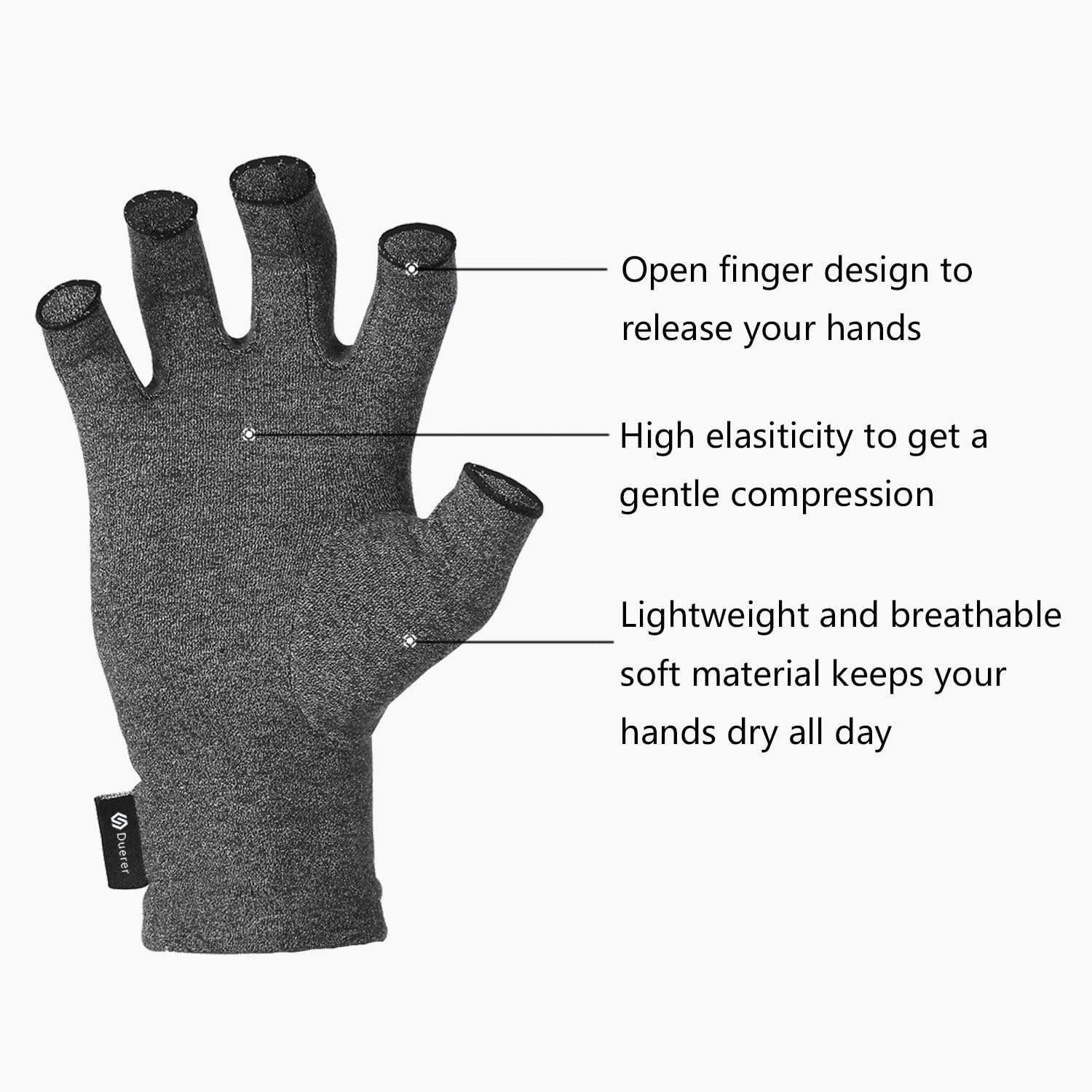 Arthritis Gloves,Duerer Compressions Gloves,Women and Men Relieve Pain ...