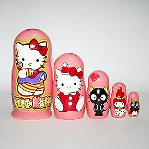 Amazon.com: Nesting Dolls Hello Kitty Matryoshka Russian Doll Signed ...