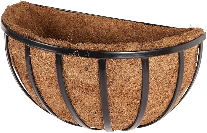 Amazon.com : Half Moon Wall Planter Baskets 18 inches comes with coco ...