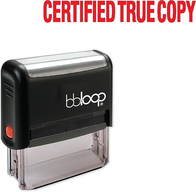 Amazon.com : "Certified True Copy w/Bold Style Font" Self-Inking Rubber ...