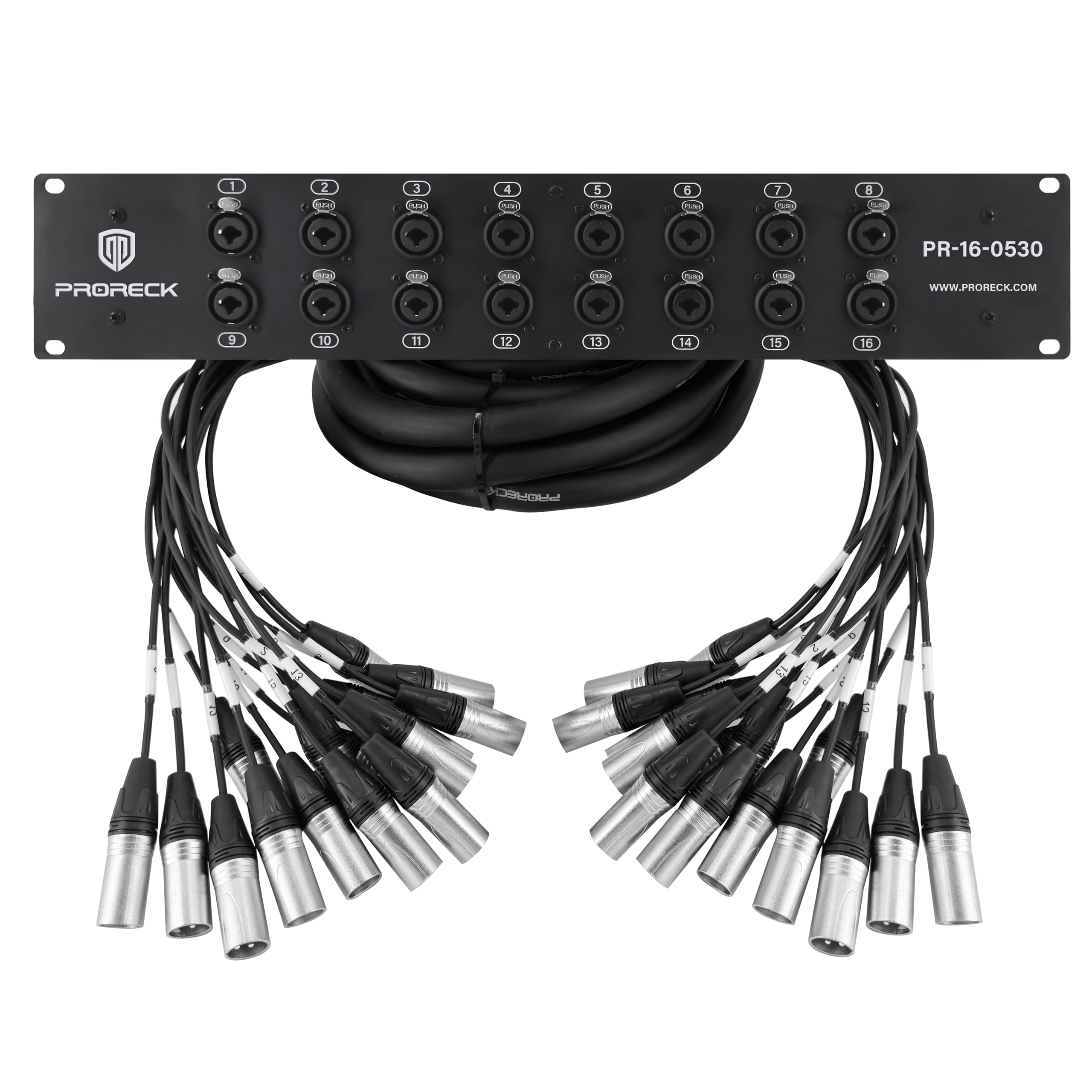 PRORECK Rack Mount TRS XLR Combo Splitter Snake Cable, Suitable for ...