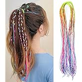Amazon.com : HINZIC 104pcs 4 Sets Colorful Hair Wrap String for Braids ...