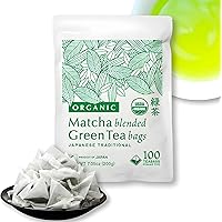 Amazon.com: Organic Green Tea Bags 100 Count, Matcha Blend Flavor, from ...