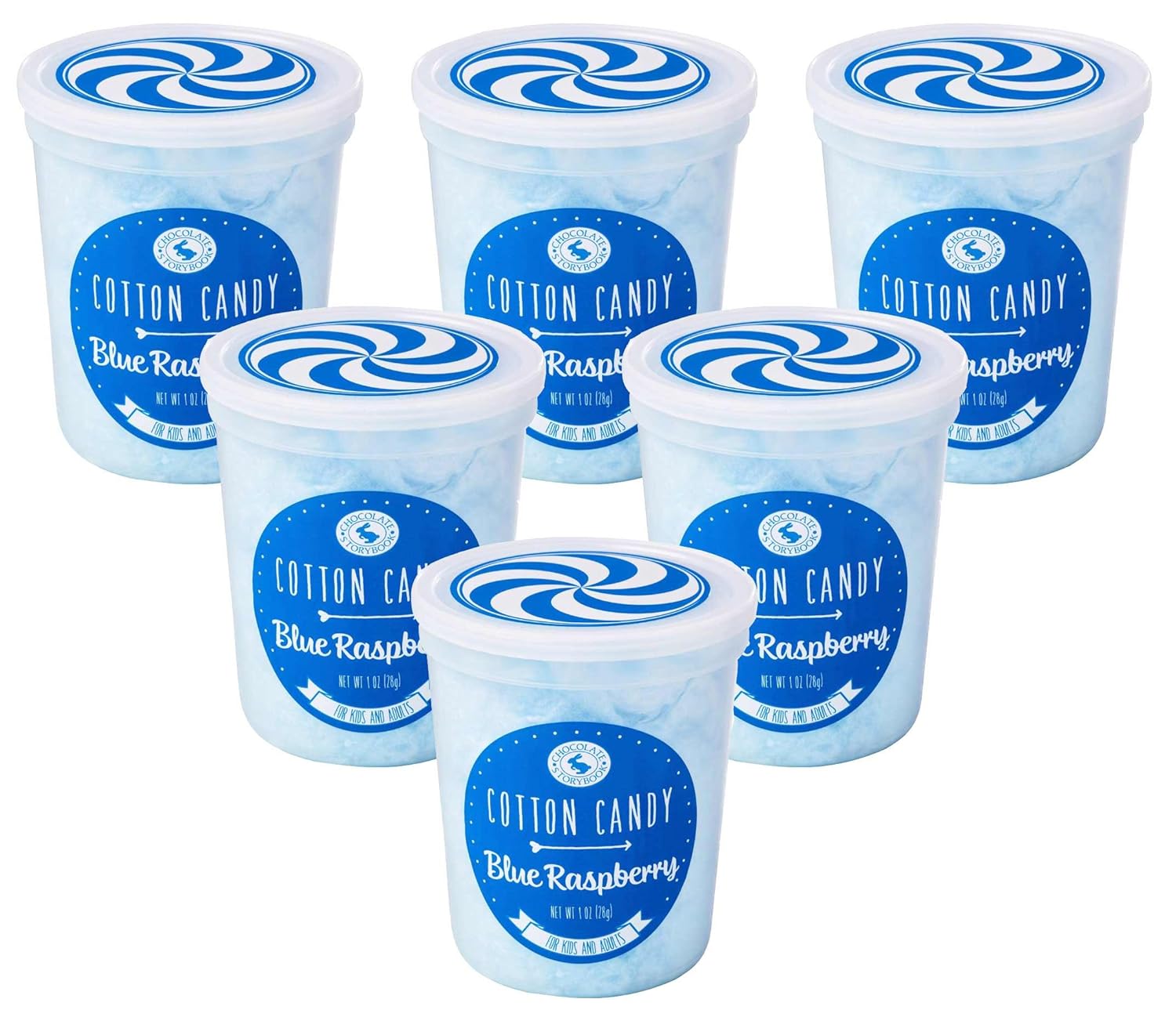 Amazon.com : Blue Raspberry Cotton Candy 6 pack – Unique Idea for ...