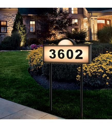 Solar House Numbers For The Yard
